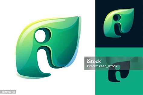 에코 로고를 문자로 합니다 녹색 잎 조각입니다 3d 사실적인 아이콘입니다 수채화 스타일의 환경 친화적 인 숲 0명에 대한 스톡 벡터 아트 및 기타 이미지 Istock