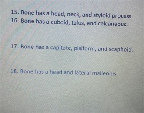 Solved 2 Bone Has A Manubrium Body And A Xiphoid Process Chegg Com