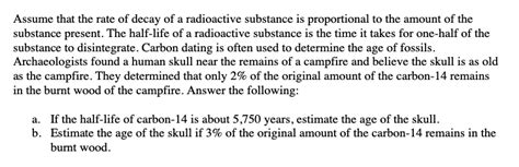 Solved Assume That The Rate Of Decay Of A Radioactive Chegg Com