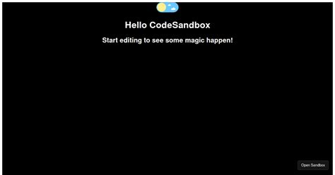 React Dark Mode Toggle Examples Codesandbox
