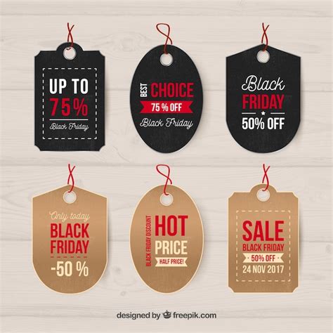 Free Vector Modern Black Friday Label Collection