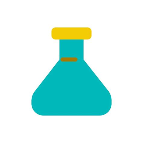Erlenmeyer Flask Flat Color Ui Icon Chemistry Glassware Lab Equipment