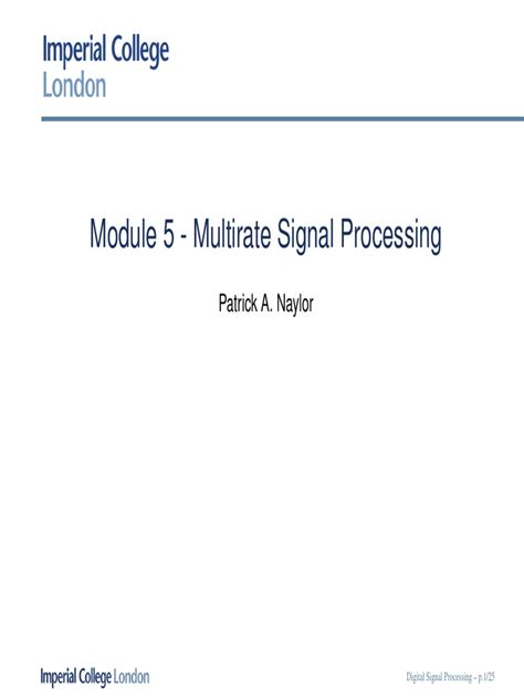 multirate signal processing pdf pdf sampling signal processing