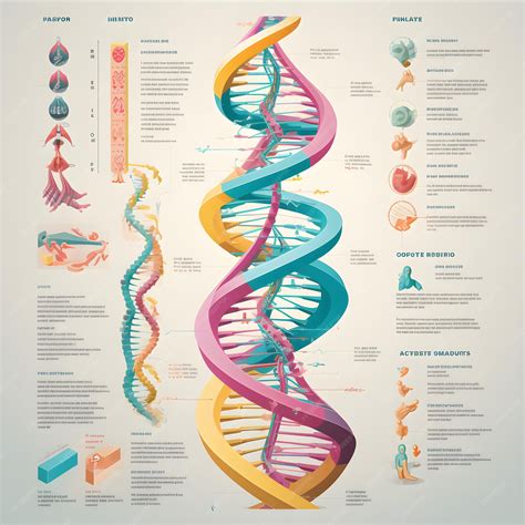 Educational Diagram Detailing Dna Structure And Replication Process In