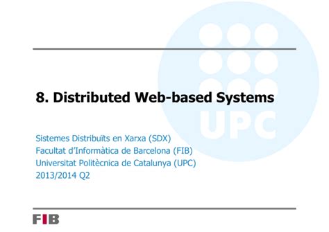 8 Distributed Web Based Systems