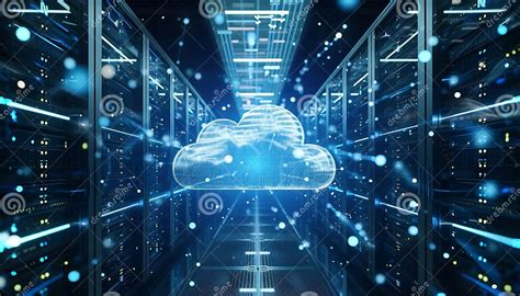 Cloud Computing Transfer Big Data On Internet Futuristic Digital