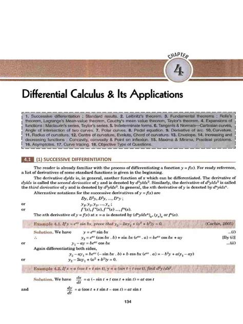 4 differential calculus and its applications pdf