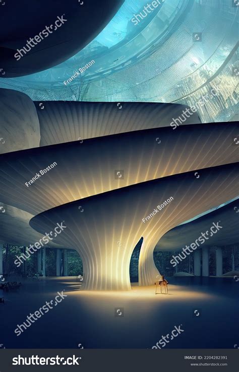 3d Rendering Futuristic Architecture Stock Illustration 2204282391 Shutterstock