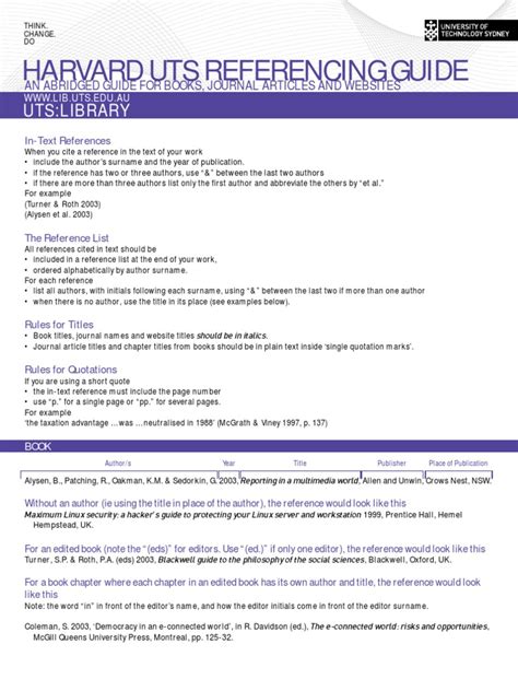 Harvard Referencing System Pdf Websites Blog