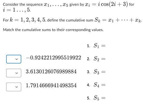 Solved Consider The Sequence X1x5 Given By Xiicos2i3