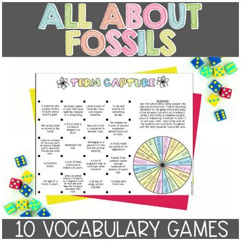 Fossils Science Vocabulary Games Centers By The Owl Teacher TPT