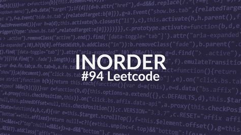 Binary Tree Inorder Traversal Leetcode 94 Youtube