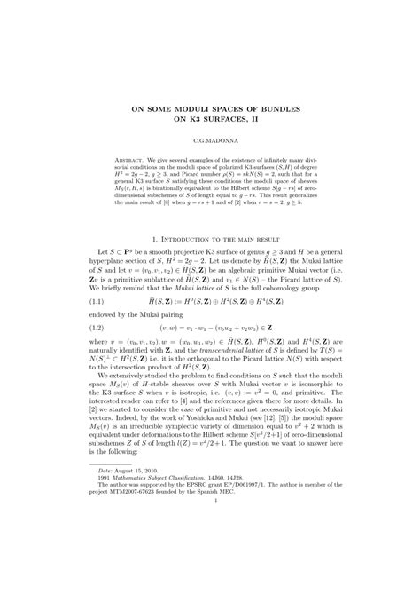 Pdf On Some Moduli Spaces Of Bundles On K3 Surfaces Ii