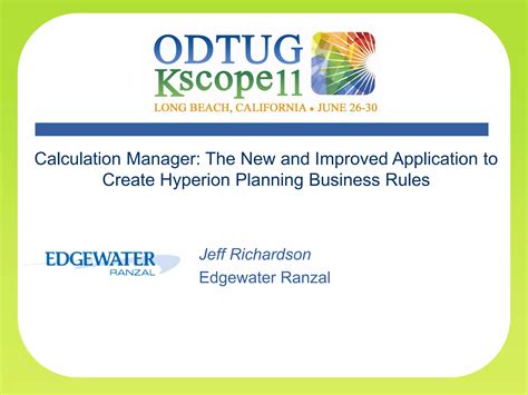 Calculation Manager The New And Improved Application To Create Hyperion Planning Business Rules