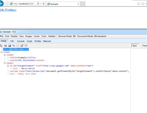 Javascript Css After Fails In Ie8 But Only After Adding A Reference