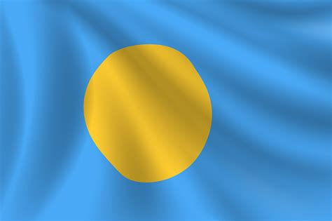 팔라우의 국기입니다 팔라우 국기 벡터 플래그 배경입니다 스톡 일러스트레이션 팔라우 국기에 대한 스톡 벡터 아트 및 기타 이미지