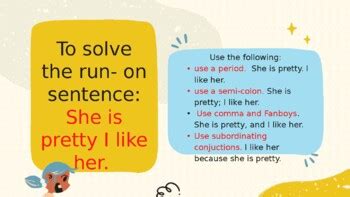 Run On And Sentence Fragments By Teacher Guide And Sample TGS TPT