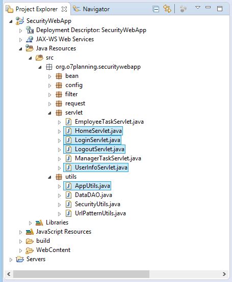 Create A Simple Login Application And Secure Pages With Java Servlet Filter