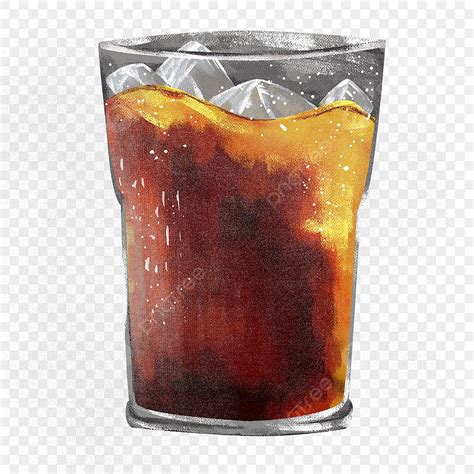 손으로 그린 맛있는 아이스 커피 일러스트 음주 컵 커피 컵 Png 일러스트 및 Psd 이미지 무료 다운로드 Pngtree