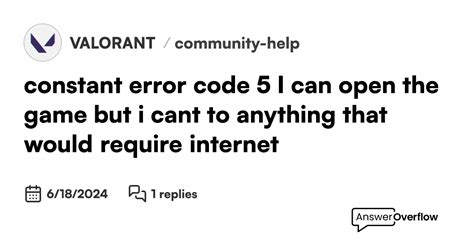 Constant Error Code 5 I Can Open The Game But I Cant To Anything That Would Require Internet