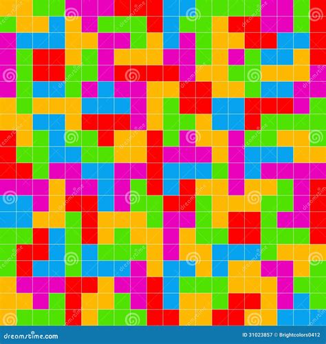 Tetris Game Colorful Background Stock Illustration Illustration Of
