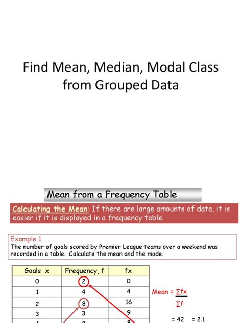 Find Mean Median Modal Class From Grouped Data Pdf Mode Statistics Median