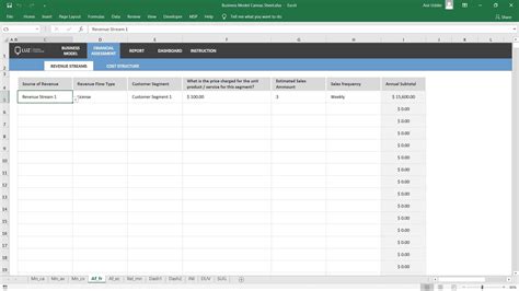 Business Model Canvas Excel Business Model Canvas And Value Map