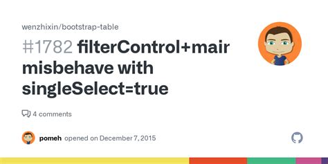 FilterControl MaintainSelected Misbehave With SingleSelect True Issue