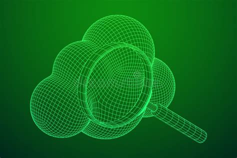 Cloud With Magnifying Glass Stock Vector Illustration Of Particle Internet 169203168