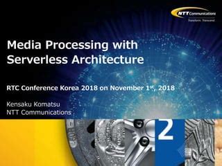 Media Processing With Serverless Architecture PPT