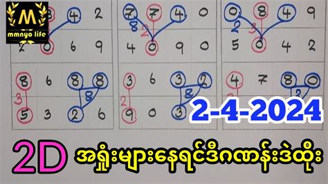 2 4 2024 2d ပေါက်ရင်သက်ြန်အလှူလုပ် ဒဲ့ကွက် Mmnyo Life 2d Free Youtube