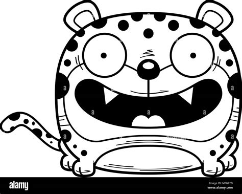 A Cartoon Leopard Cub Happy And Smiling Stock Vector Image And Art Alamy