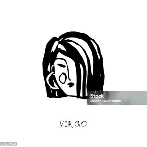 처녀 자리 조디악 로그인 기발한 별자리 아이콘 손으로 그린 벡터 일러스트 레이 션 블랙 라인 아트 문신 디자인 낙서 드로잉에 대한 스톡 벡터 아트 및 기타 이미지 Istock
