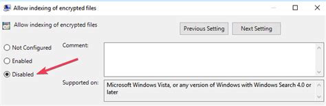 How To Disable Encrypted File Indexing On Windows 10