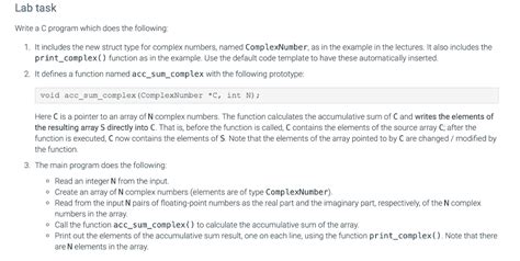 Solved 1111 Lab Accumulative Sum Of Complex Numbers