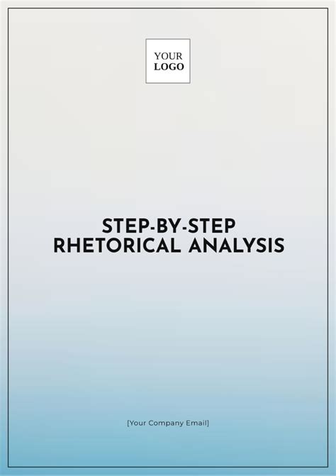 Free Step By Step Rhetorical Analysis Template To Edit Online
