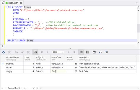 Import Csv File Into Sql Server Stack Overflow