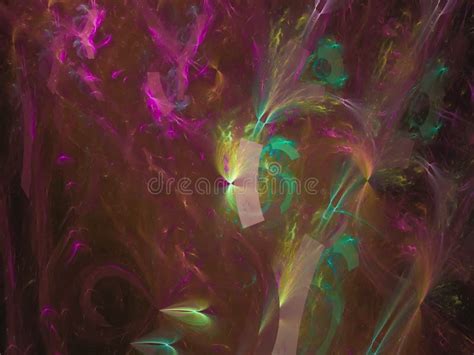 Abstract Fractal Texture Energy Effect Magic Colorful Power Decoration