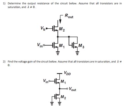 Solved Determine The Output Resistance Of The Circuit Below