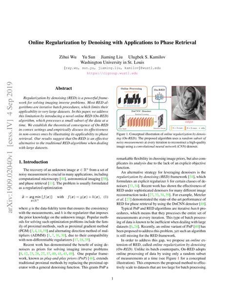 Online Regularization By Denoising With Applications To Phase Retrieval Deepai