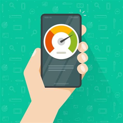 Premium Vector Speed Optimize Of Load Website Page On Cell Phone Or Mobile Cellphone Display