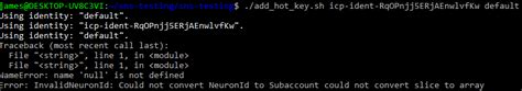 Sns Testing Addhotkey Error Developers Internet Computer