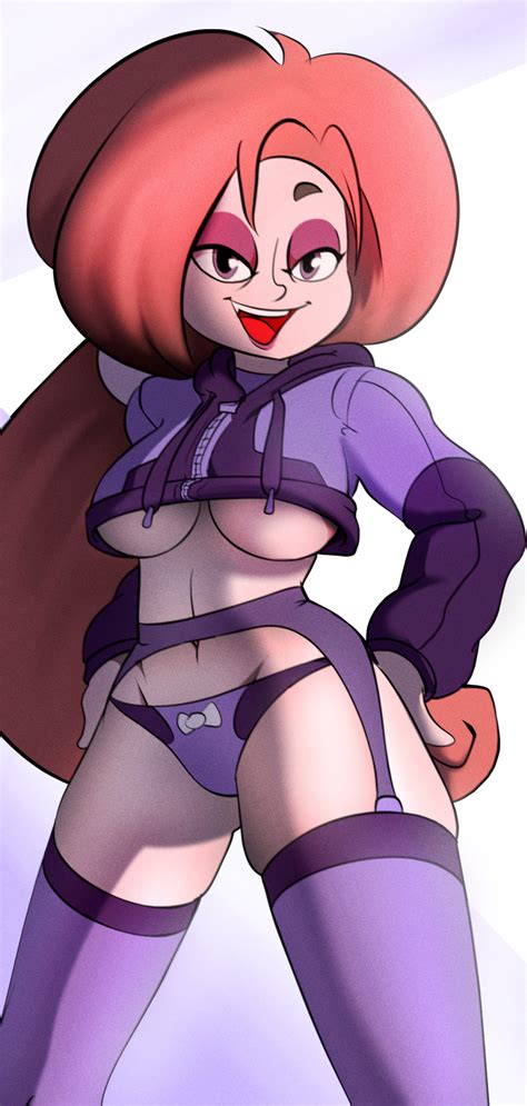 Rule 34 Braless Female Only Garter Belt Human Legwear Long Tail Makeup No Bra No Pants Oc Oc