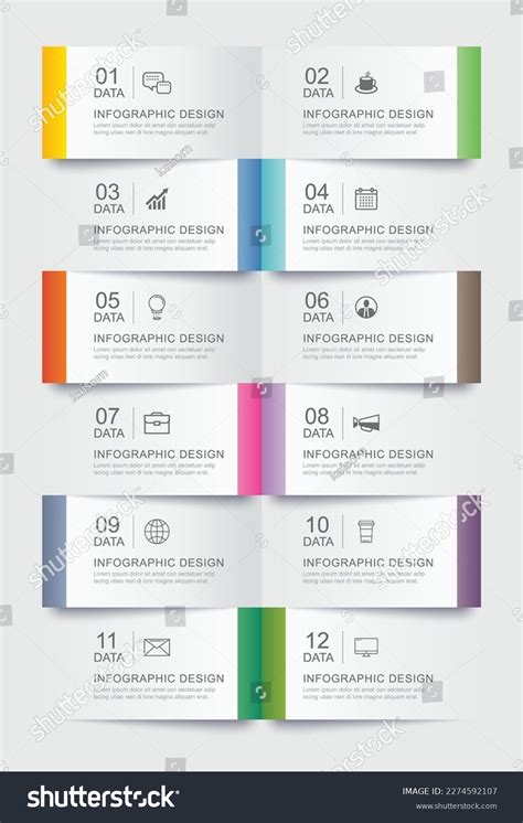 12 Data Infographics Tab Paper Index Stock Vector Royalty Free 2274592107 Shutterstock