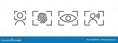 Biometrics Authentication User Icon Scan Id Vector Stock Vector Illustration Of Security