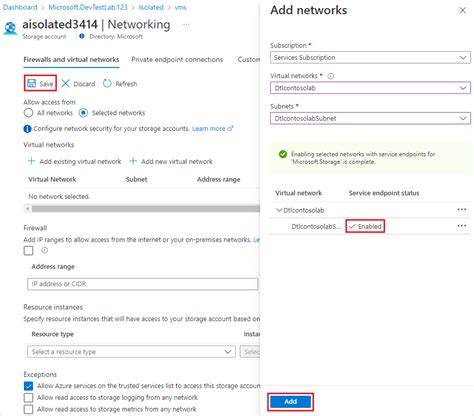network isolation azure devtest labs microsoft learn
