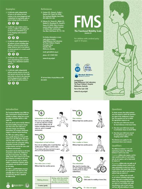 The Functional Mobility Scale Version 2 Pdf Pdf Wellness Medical