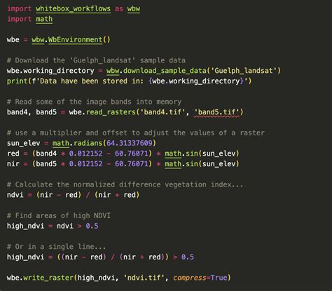 Geoprocessing With Whitebox Workflows For Python