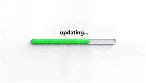 Green Progress Bar Updating On White Background System Software Update In Progress Digital