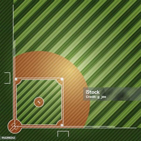 현실적인 자 수 패치 야구 필드 요소 벡터 일러스트 레이 션 디자인 컨셉의 작품 다이아몬드 모양에 대한 스톡 벡터 아트 및 기타 이미지 다이아몬드 모양 야구 야구공